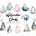 Watercolor Ghosts Clipart Bundle - PNG Format With Transparent ...