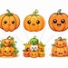 Cute Pumpkins Clipart Bundle - High Resolution PNG Cartoon Pumpkins ...