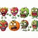Zombie Fruit Clipart Bundle PNG Format With Transparent - Etsy