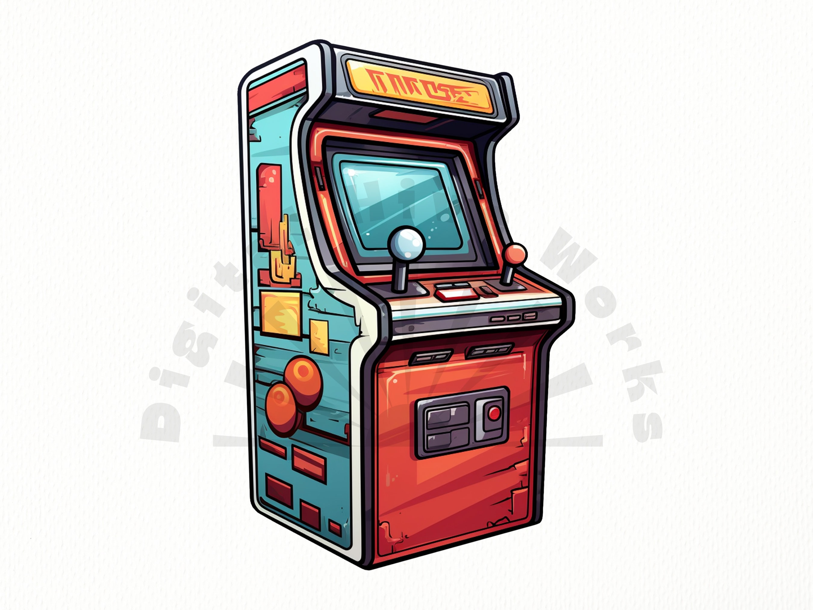Arcade Games Clipart 12 PNG Images for Retro Gaming Fans - Etsy