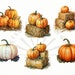 Watercolor Pumpkins Clipart | Autumn Watercolor PNG Images | Fall ...