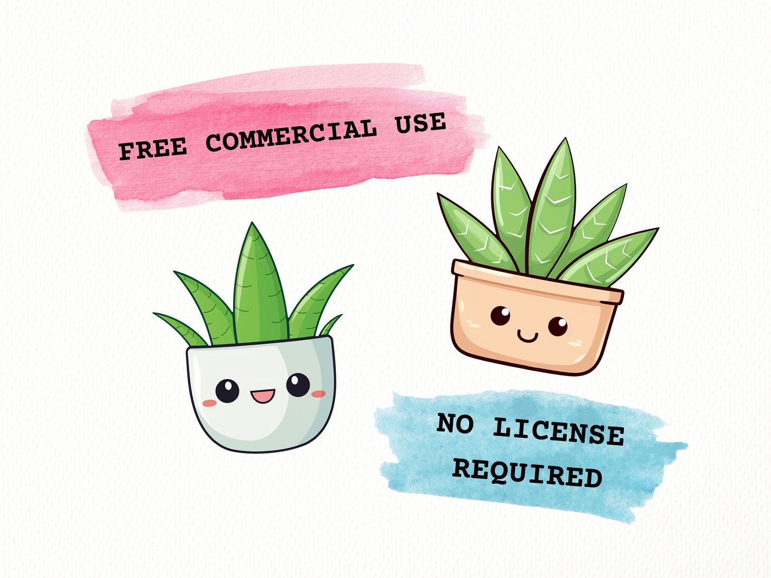 Cute Aloe Vera Clipart Bundle - PNG Format With Transparent Background ...