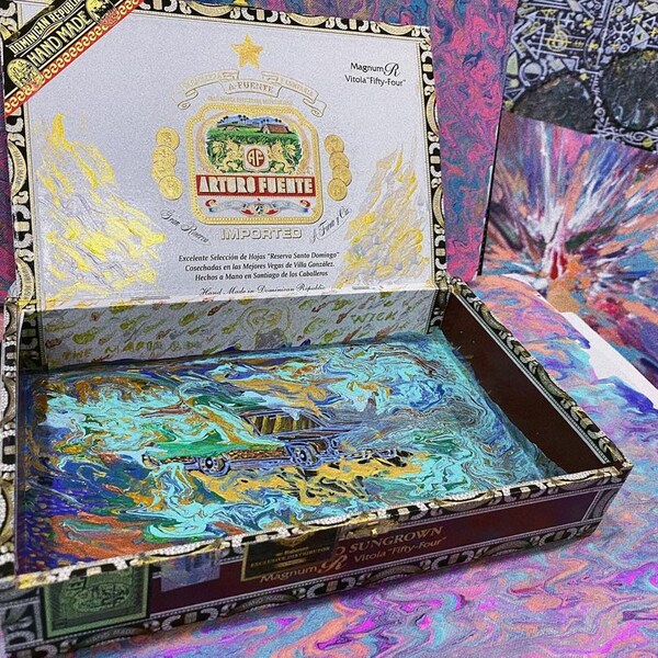 Painted Cigar Box - Etsy