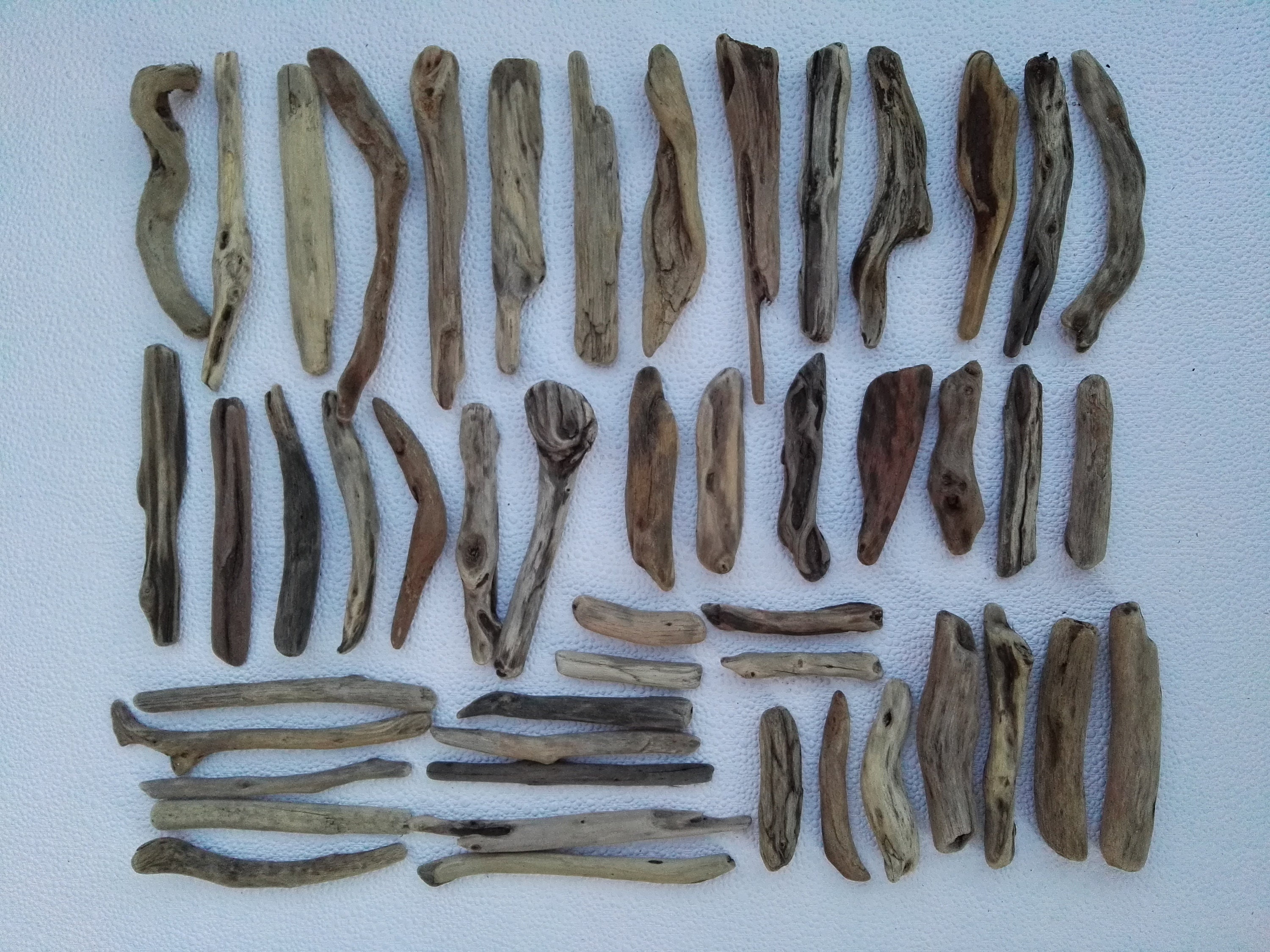 50 Pieces Sea Sanded Wood Home Garden Decor Craft Supplies Pottery ...