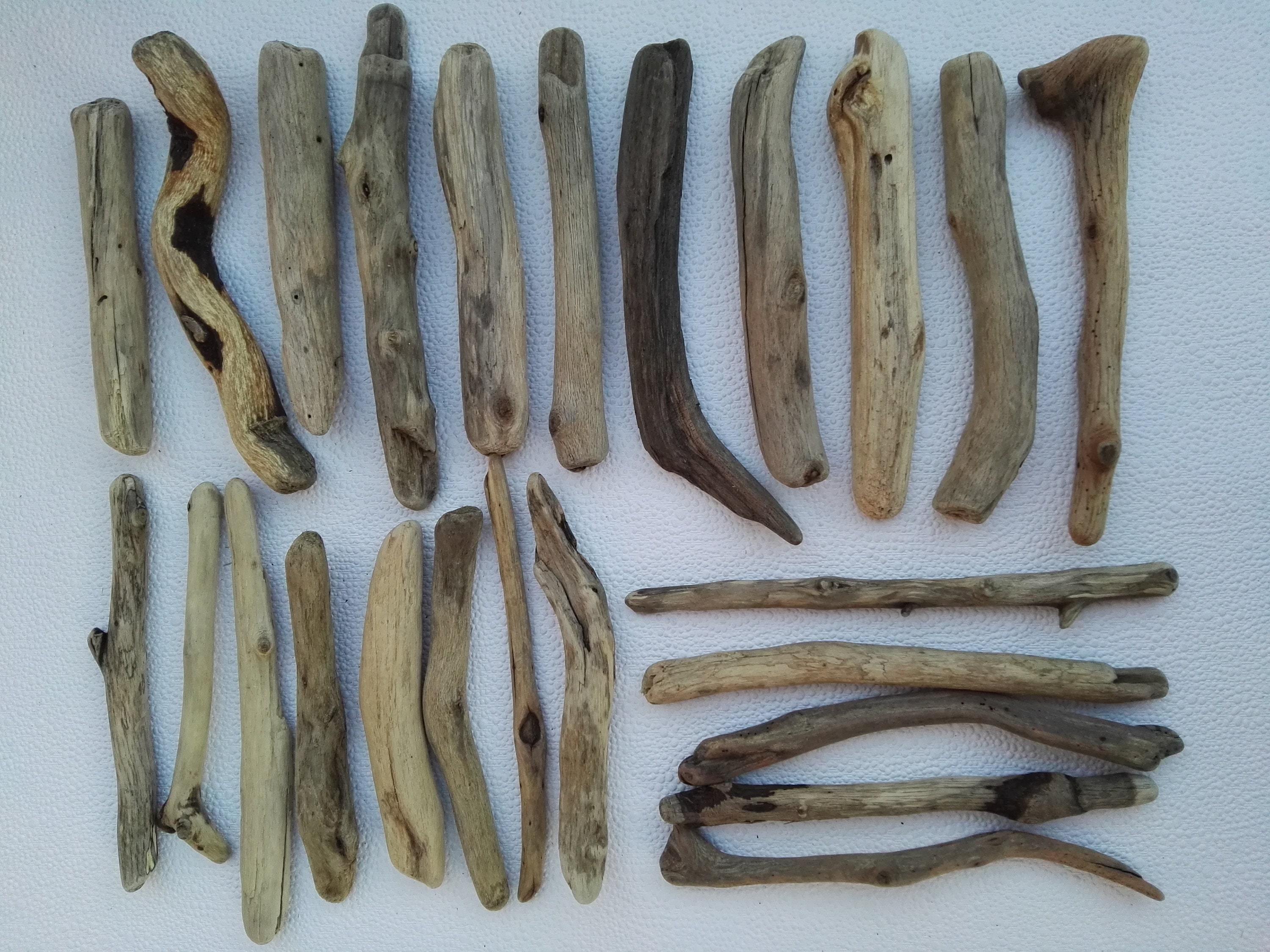 24 Pieces of Wood Sanded by the Sea, Beached Wood, Driftwood, 13-20 Cm ...