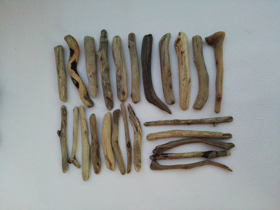 24 Pieces of Wood Sanded by the Sea, Beached Wood, Driftwood, 13-20 Cm ...