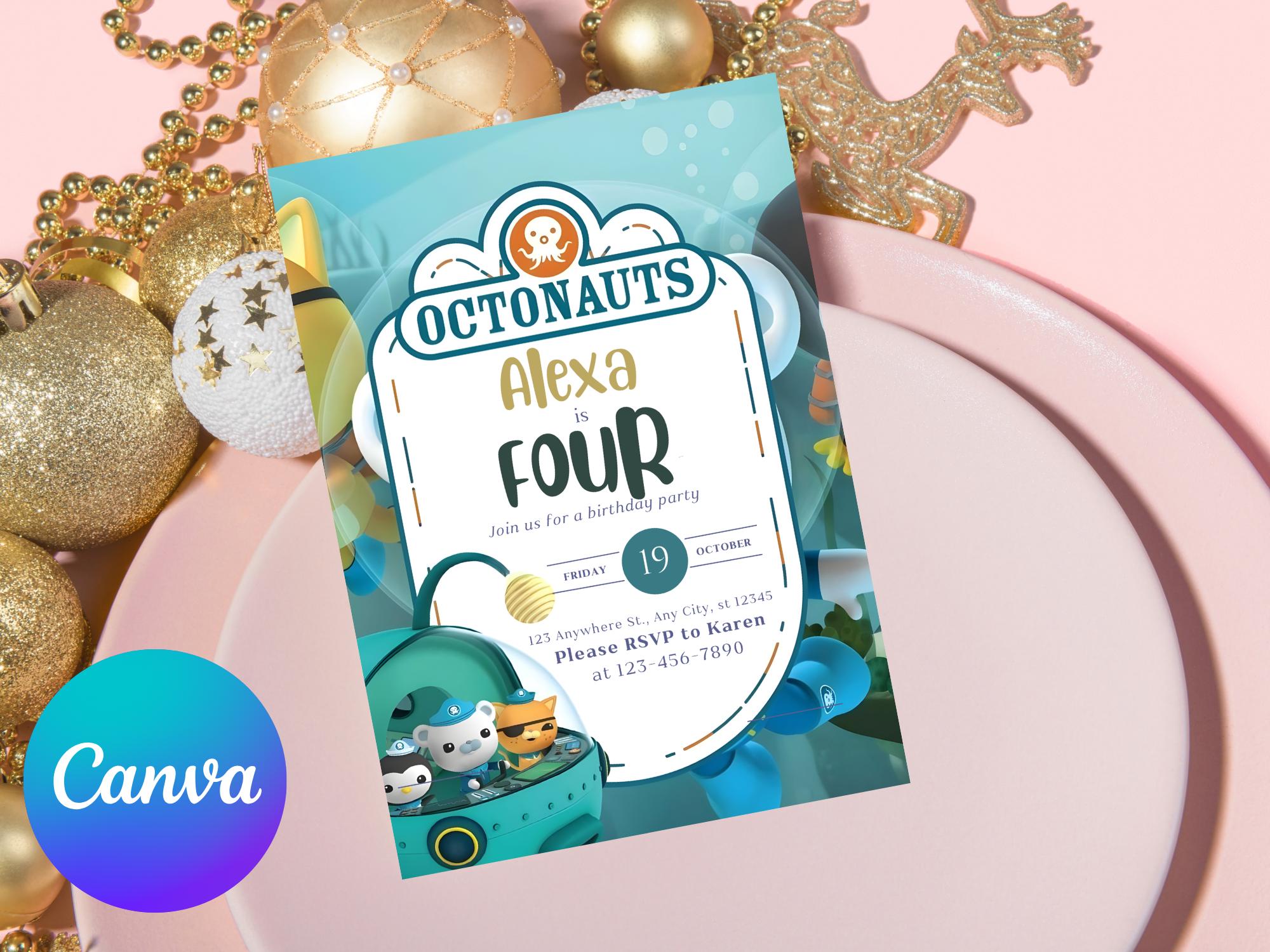 Editable the Octonauts Birthday Invitation Template, Printable Birthday ...
