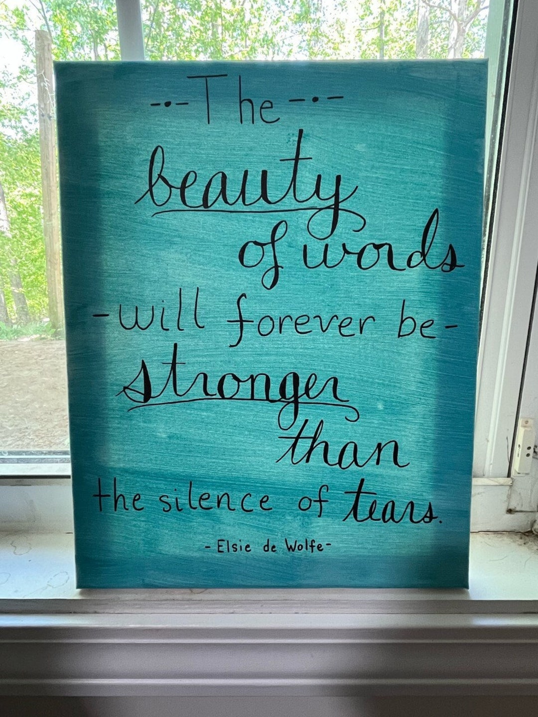 Handlettered Canvas With Personalized Message - Etsy