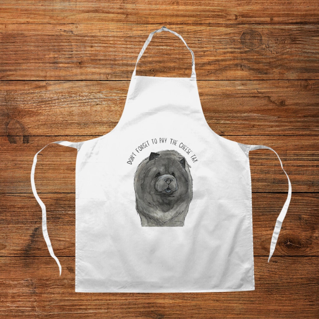 Blue Chow Chow Apron – Don't Forget the Cheese Tax! - Etsy