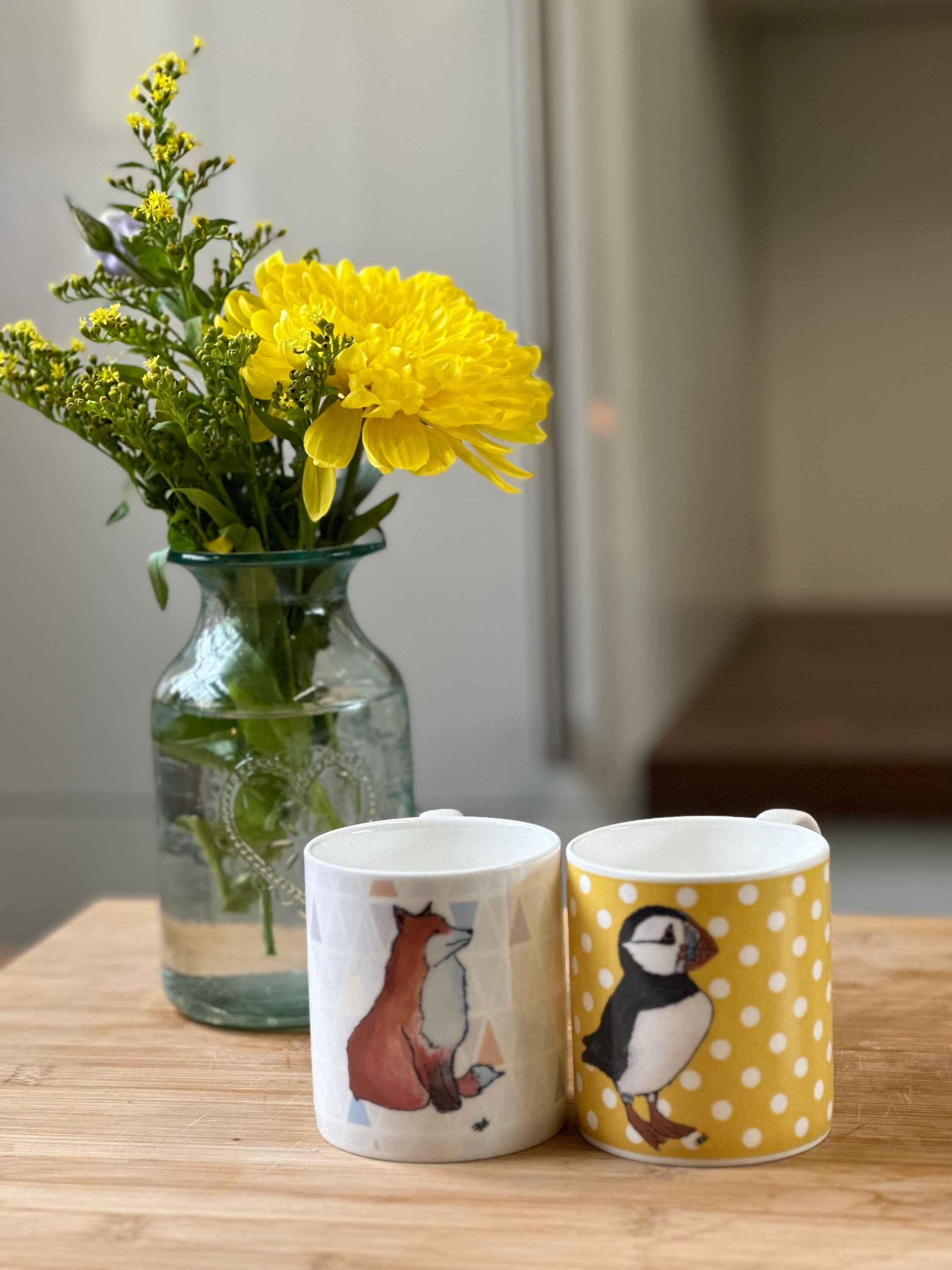 Bone China Puffin Mug - Etsy
