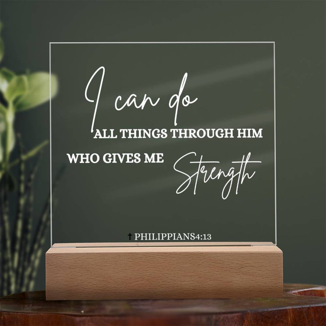 Personalized Bible Verse LED Light for Favorite Bible Verse Gift for ...