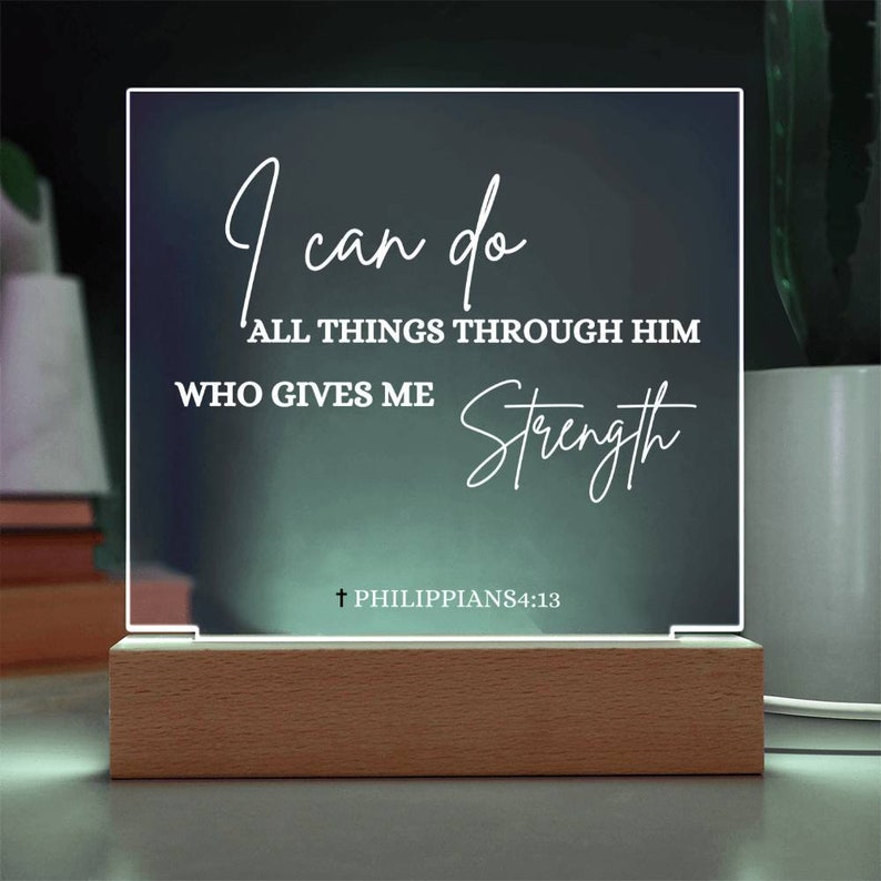 Personalized Bible Verse LED Light for Favorite Bible Verse Gift for ...