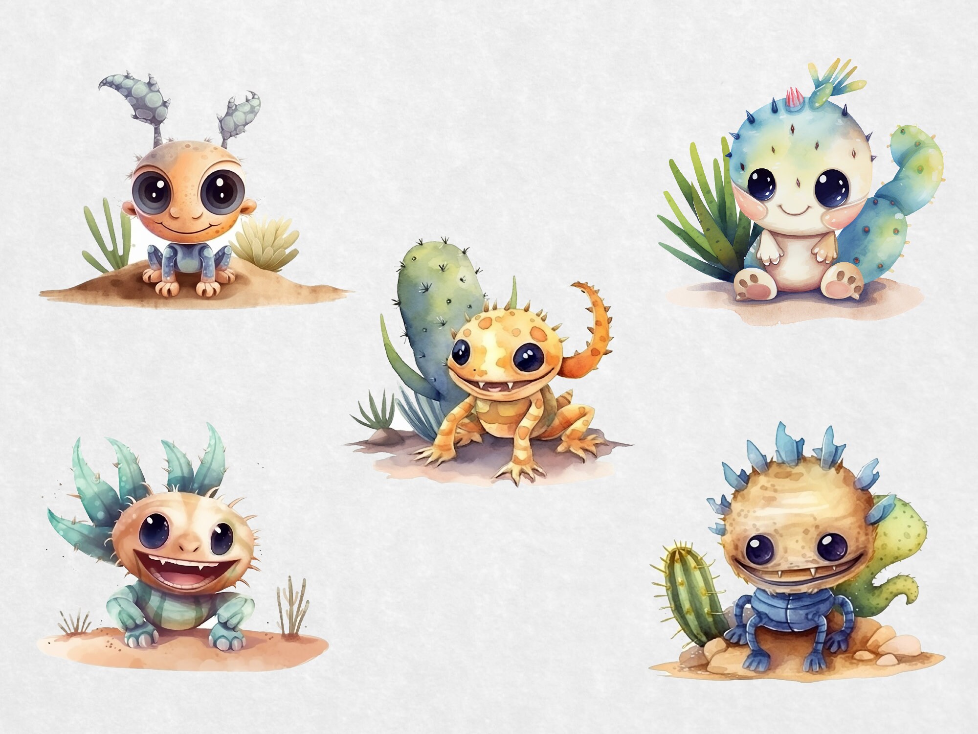 Cute Desert Monster, Monster Clipart, Fantasy Monster, Sand Monster ...