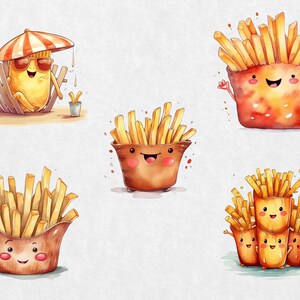 Happy Kawaii French Fries, Happy Chips Clipart, Fantasy Fries ...