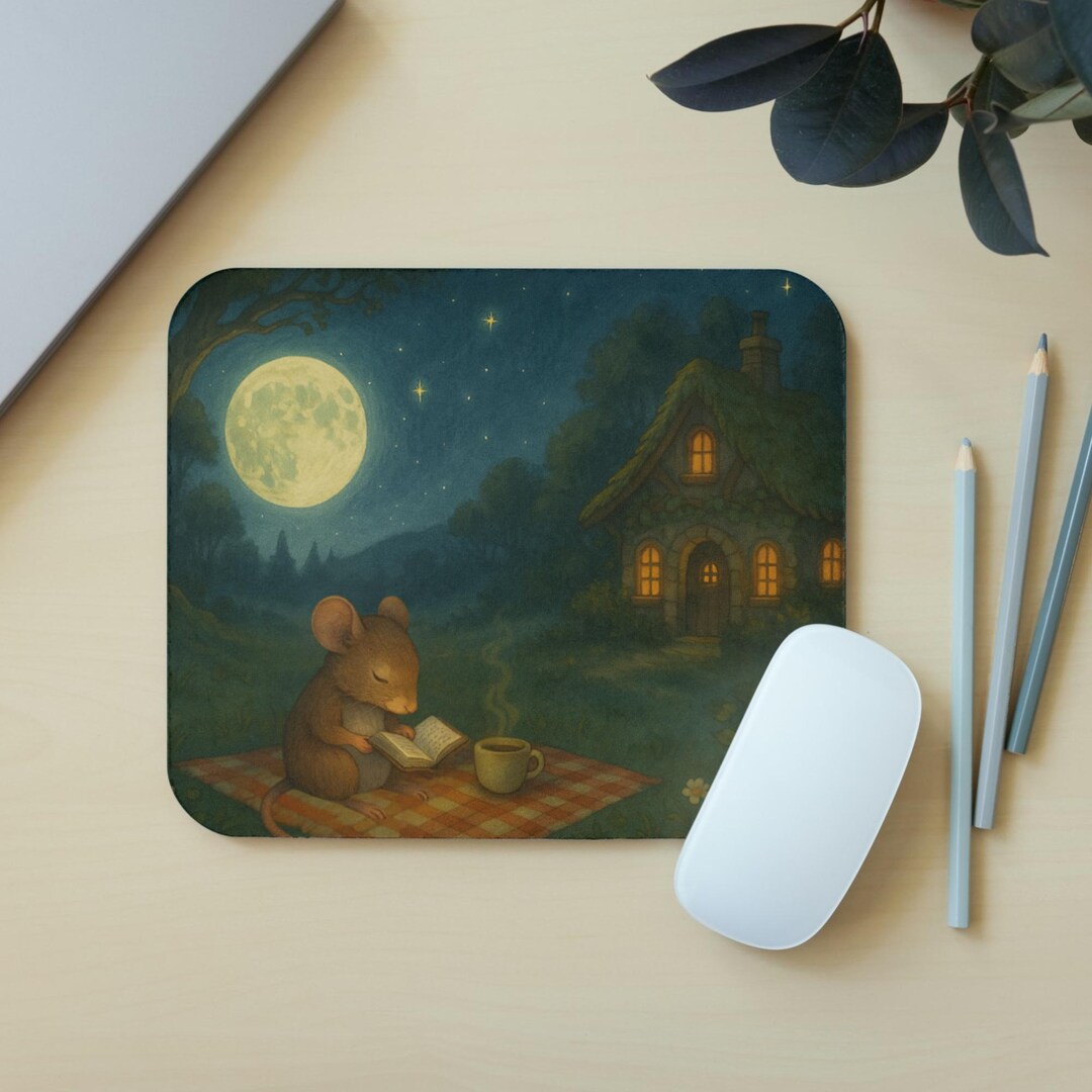 Cottagecore Mouse Pad, Cozy Bookish Mousepad, Aesthetic Mousepad, Cute ...