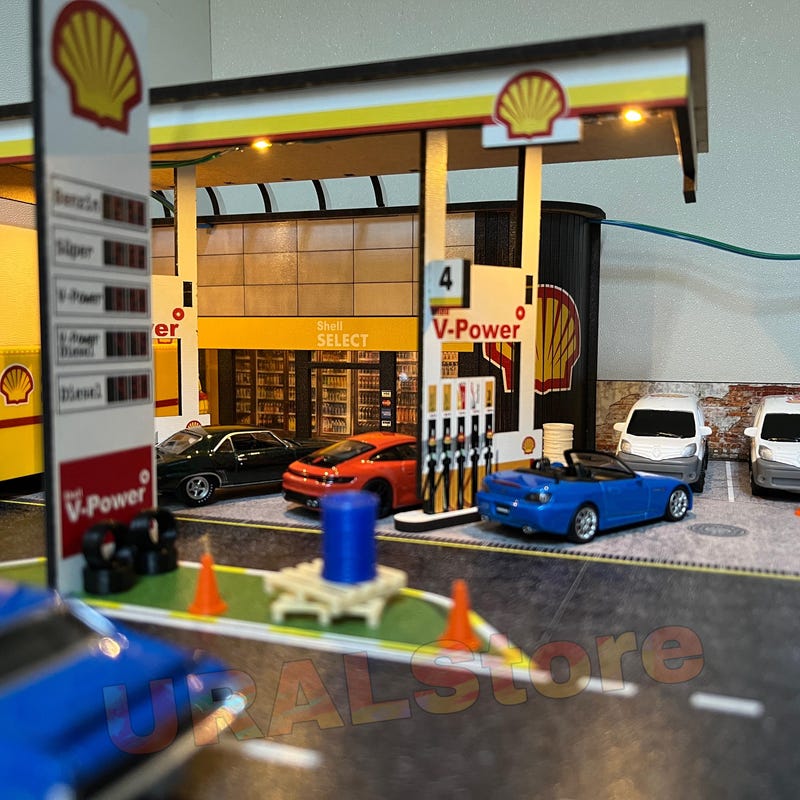1/64 Scale Gas Station - Etsy UK