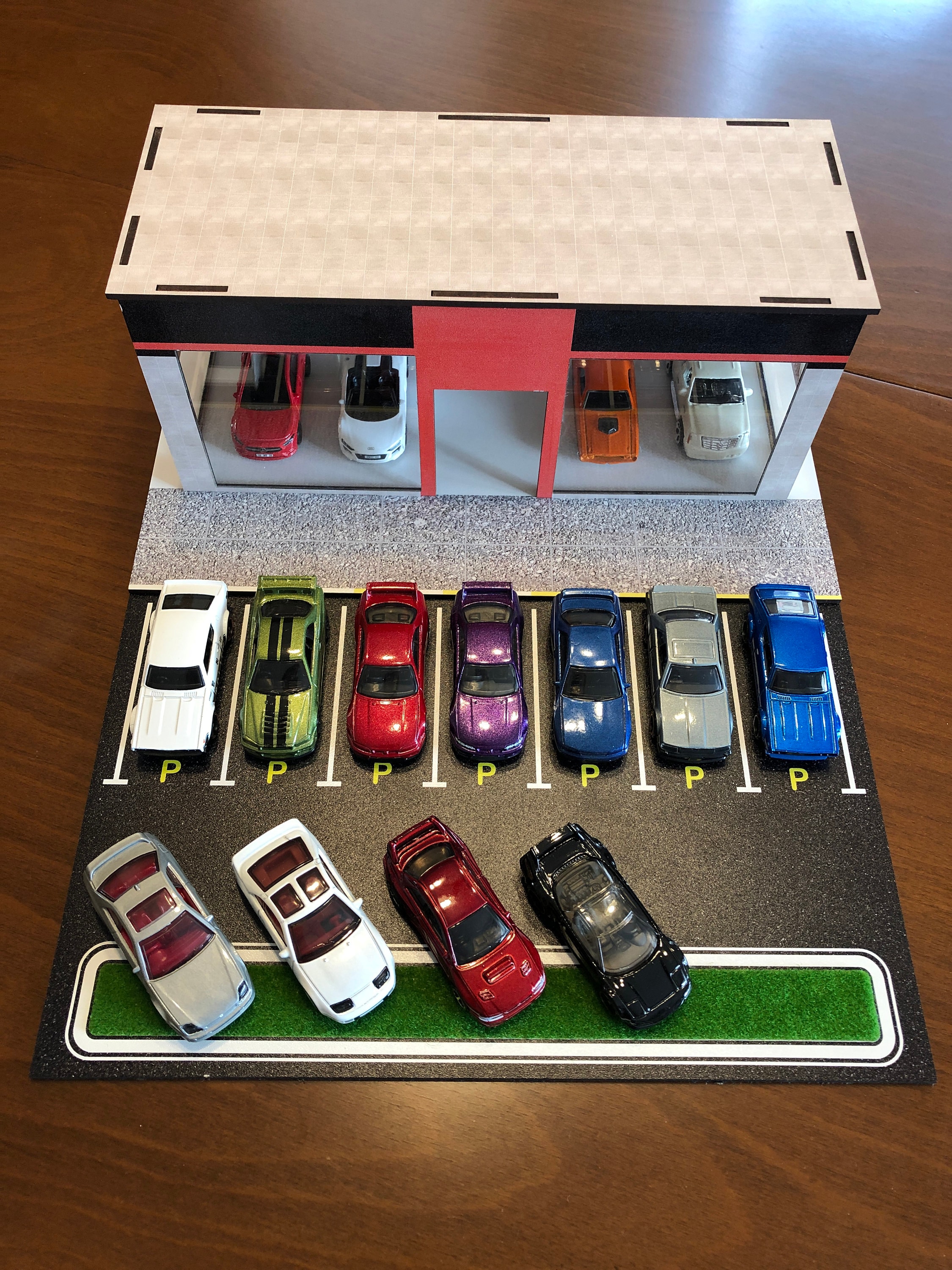 1:64 Scale Diorama - Car Park Garage for Diecast Model Cars - Showroom ...