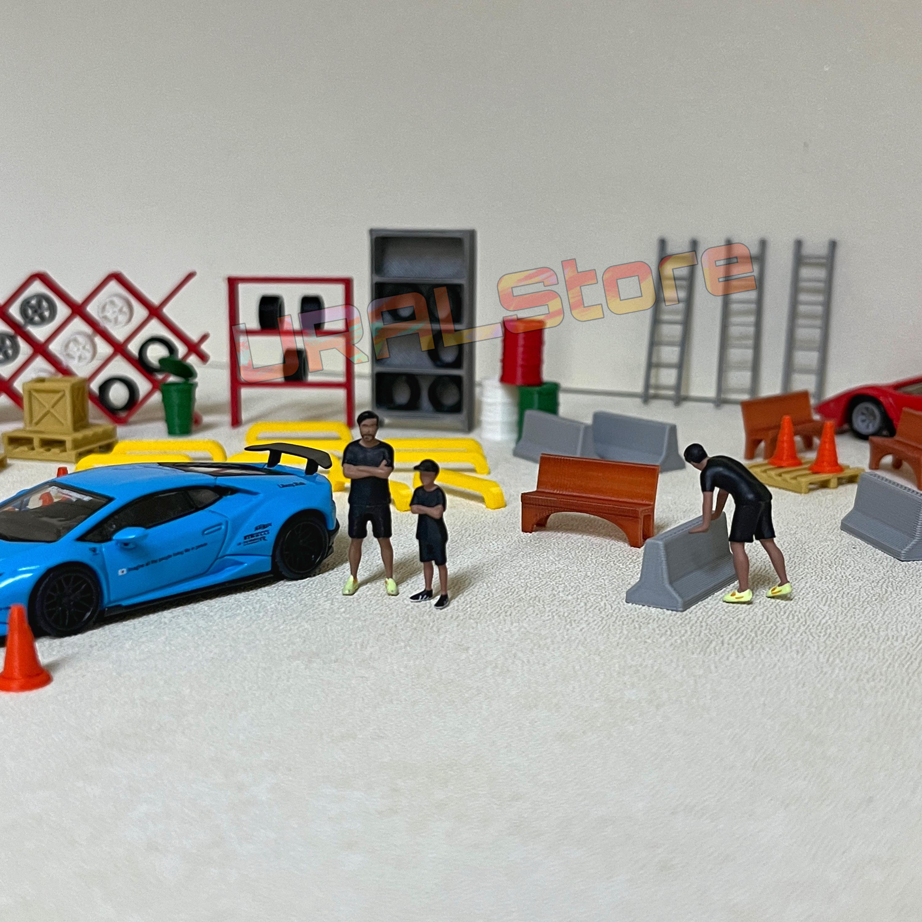 1:64 Scale Diorama Objects for Diecast Model Cars - 3D Printed Small ...
