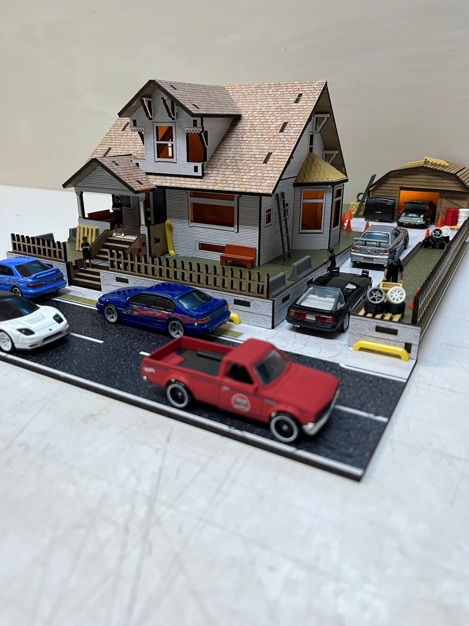 1:64 Scale Diorama Scene for Diecast Model Cars - Toretto House Diorama ...