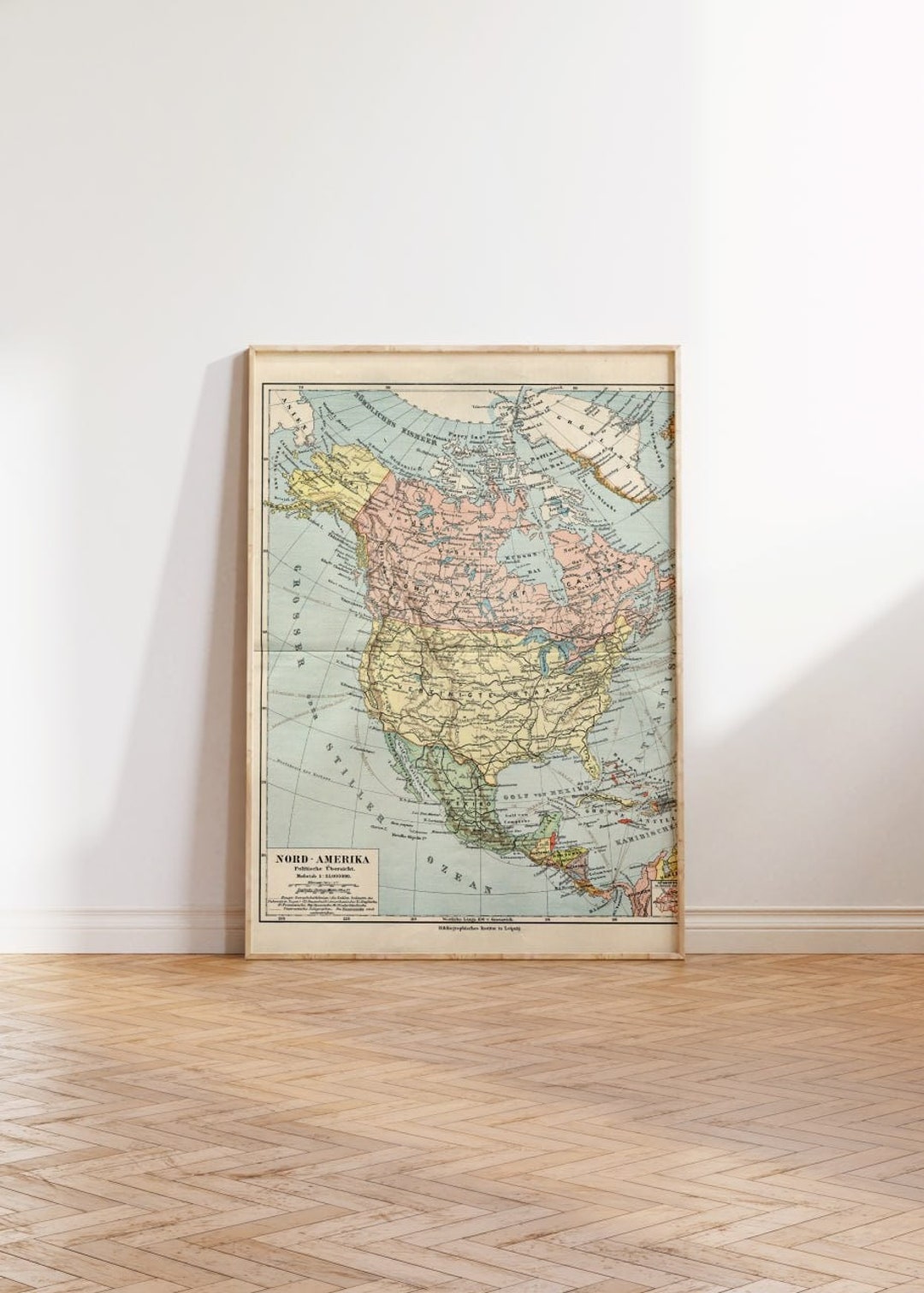 North America Map, World Decoration Map, World Map Poster, Wall Mural ...
