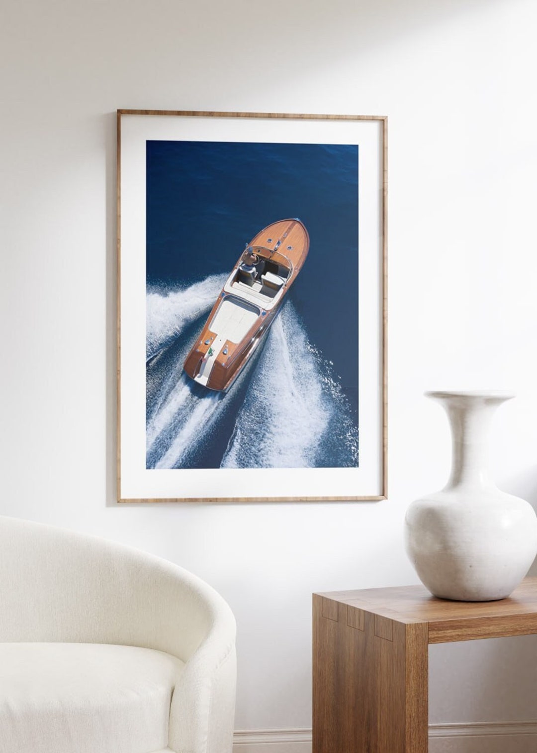 Vintage Boat Poster, Nautical Wall Art, Retro Maritime Print, Elegant ...