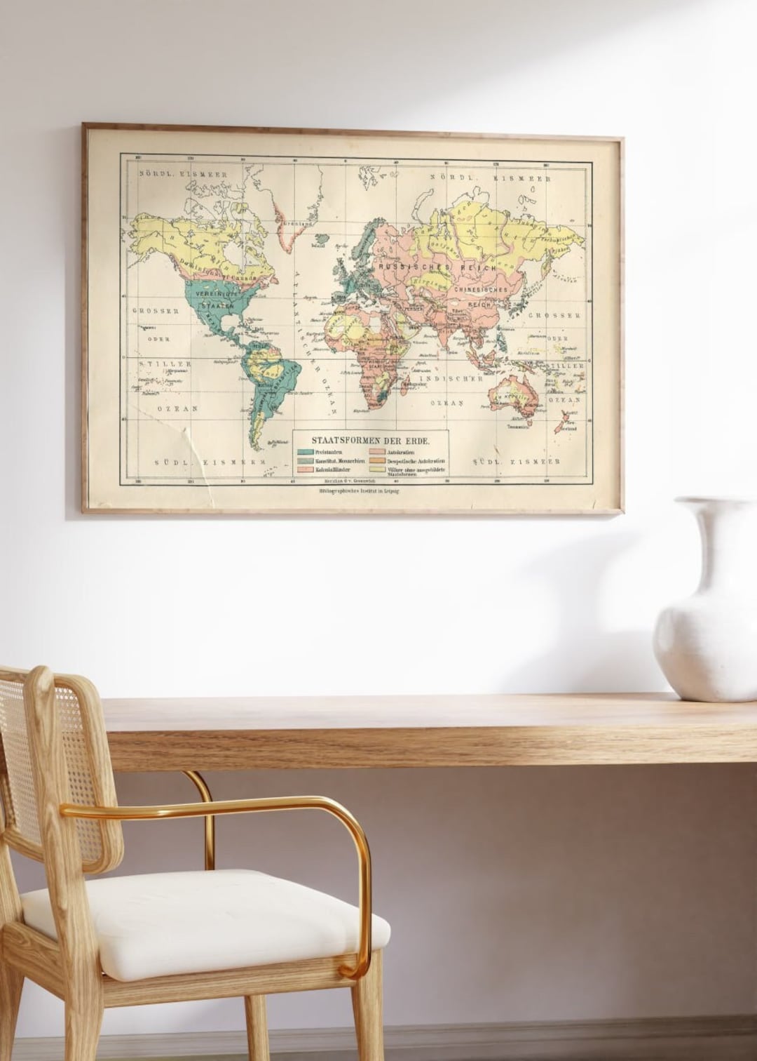 World Decoration Map, World Map Poster, Wall Mural Art, World Map ...