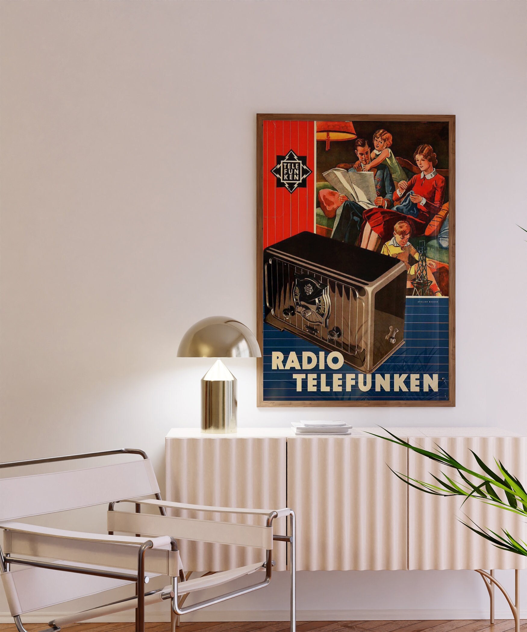 Retro Radio Poster, Vintage Art Print, Classic Electronic Wall Art ...