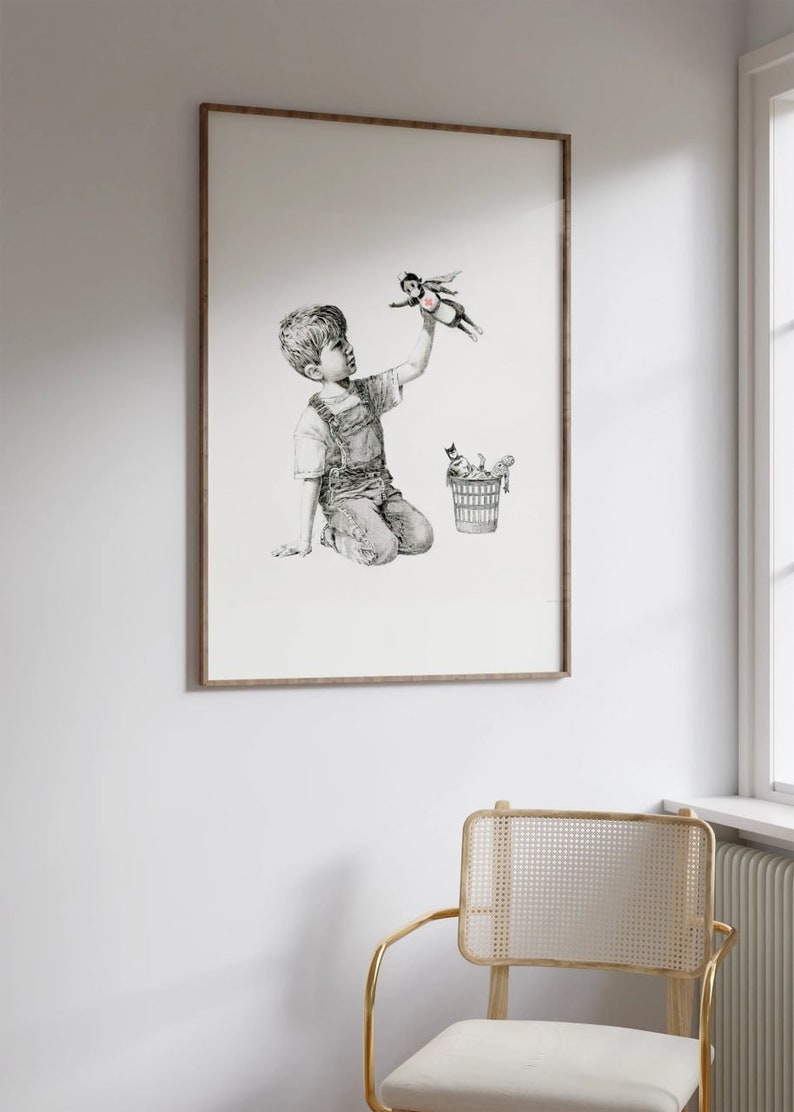 Banksy Game Changer Superhero Nurse, Banksy Wall Art, Banksy Nurse Art ...