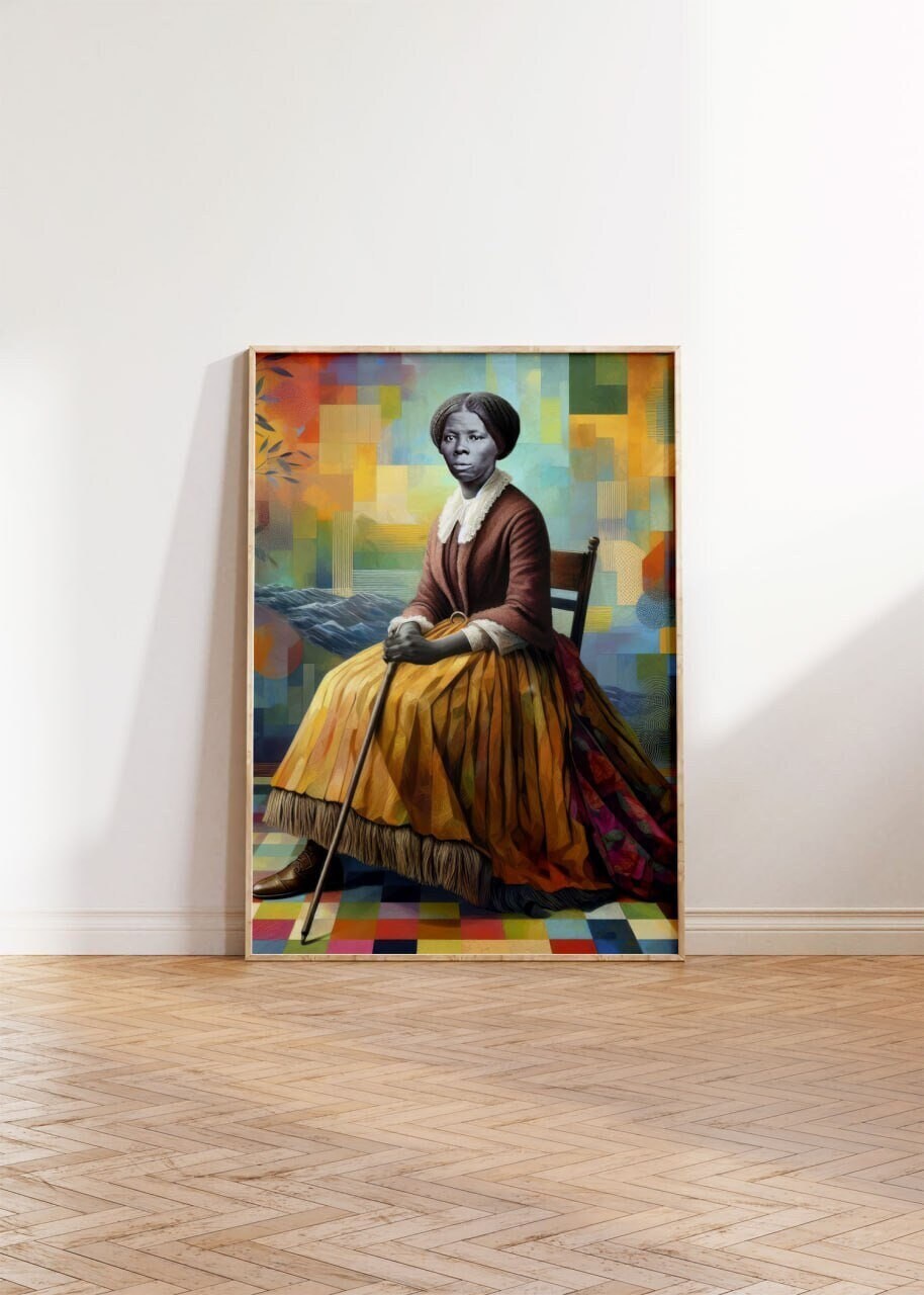 Harriet Tubman Vintage Poster Civil Rights Icon, Freedom Fighter Art ...