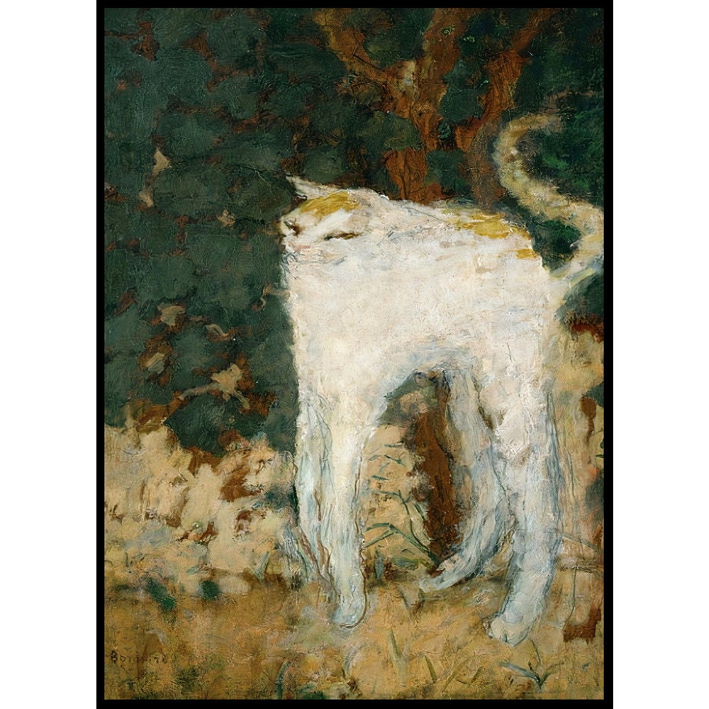 Pierre Bonnard Poster, Le Chat Blanc Print, the White Cat Print, Pierre ...