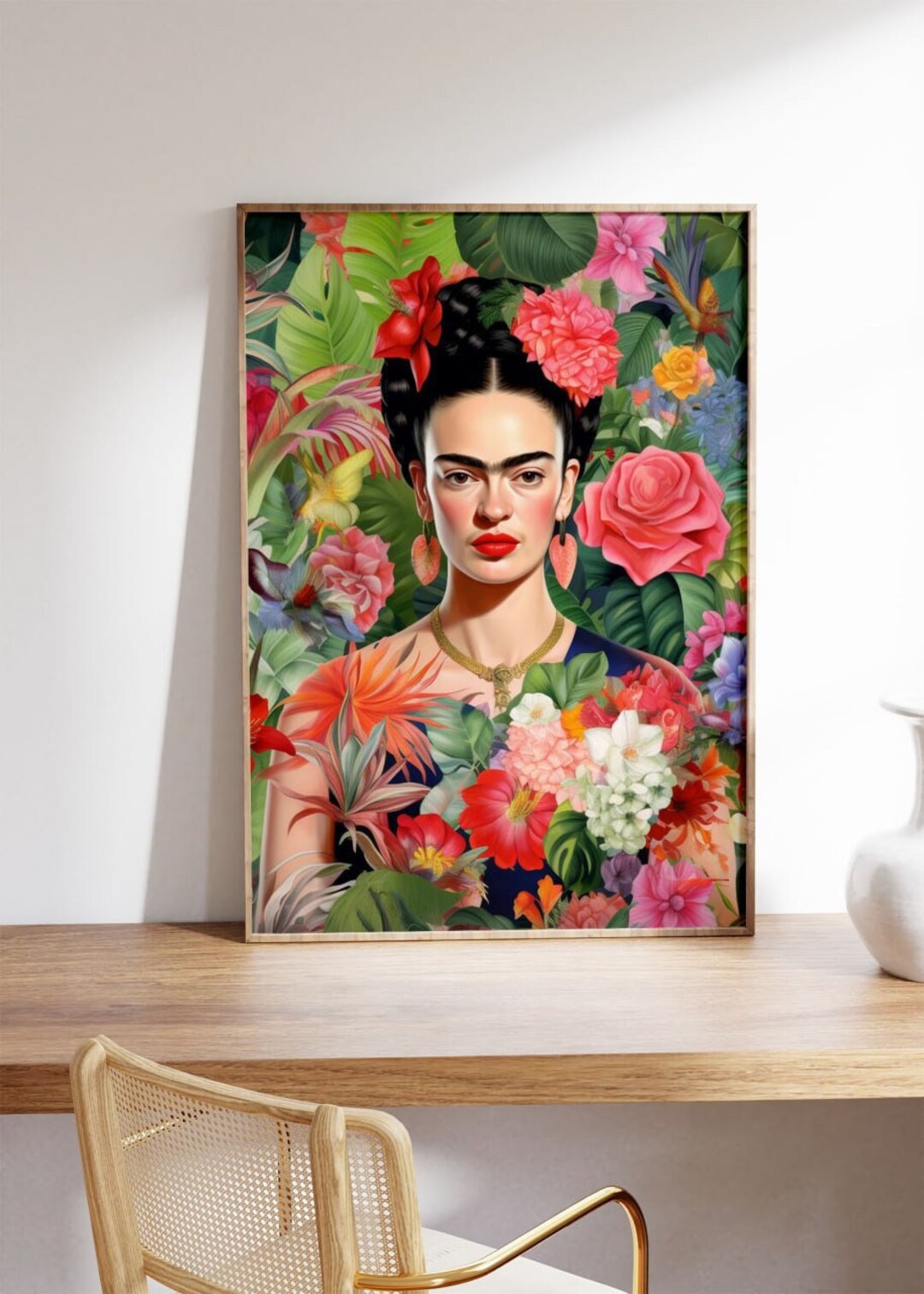 Frida Kahlo Poster, Flower Wall Art, Mexican Poster, Feminism Art ...