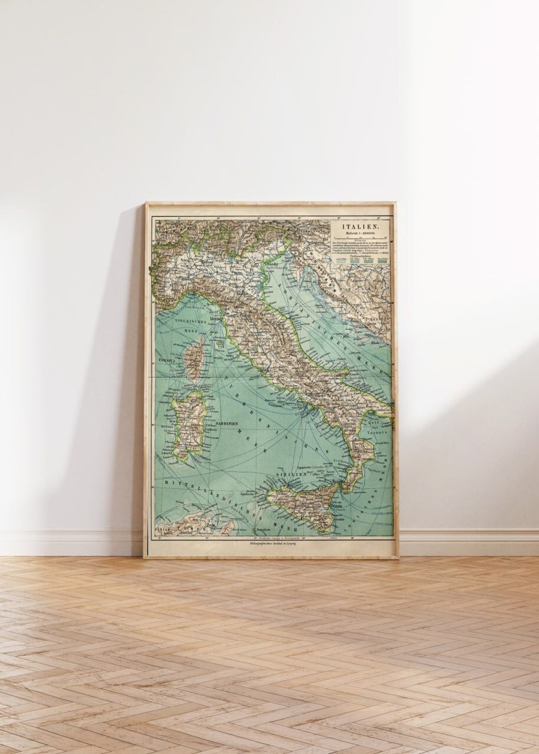 Map of Italy Poster, World Decoration Map, World Map Poster, Wall Mural ...