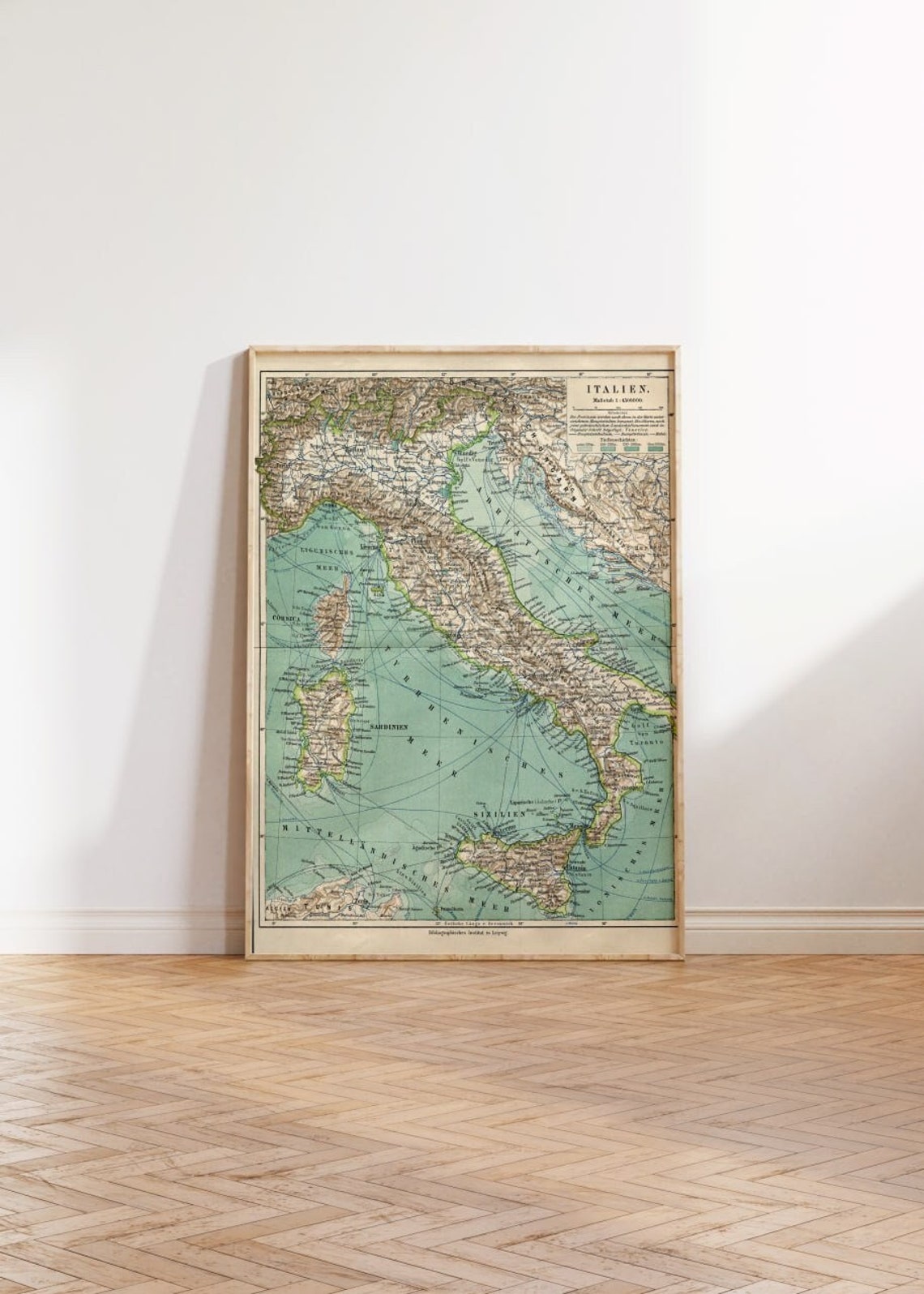 Map of Italy Poster, World Decoration Map, World Map Poster, Wall Mural ...