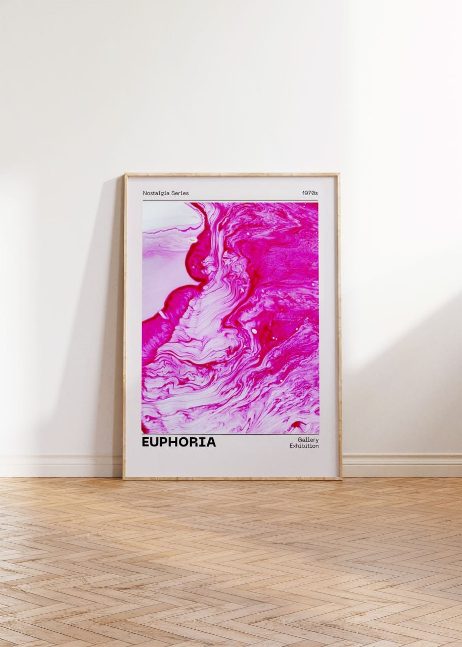 Euphoria Aura Poster, Retro Gradient Print, Affirmation Art, Aesthetic ...