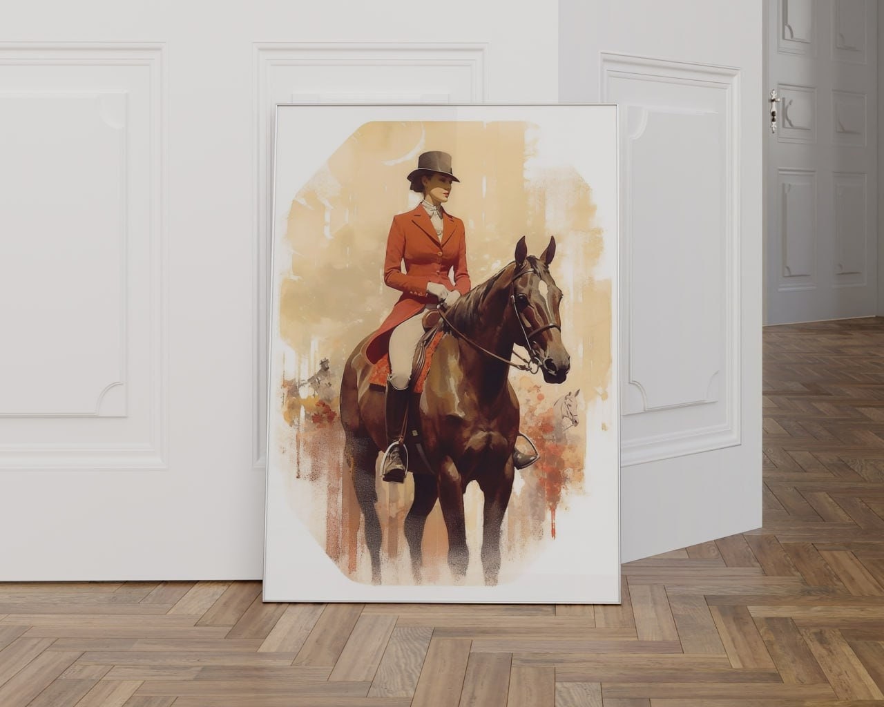 Equestrian Poster, Horse Rider, Woman Rider Painting, Horse Poster ...