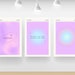 Set of 3 Prints Angel Numbers Poster, Angel Aura, Gradient Aura Print ...