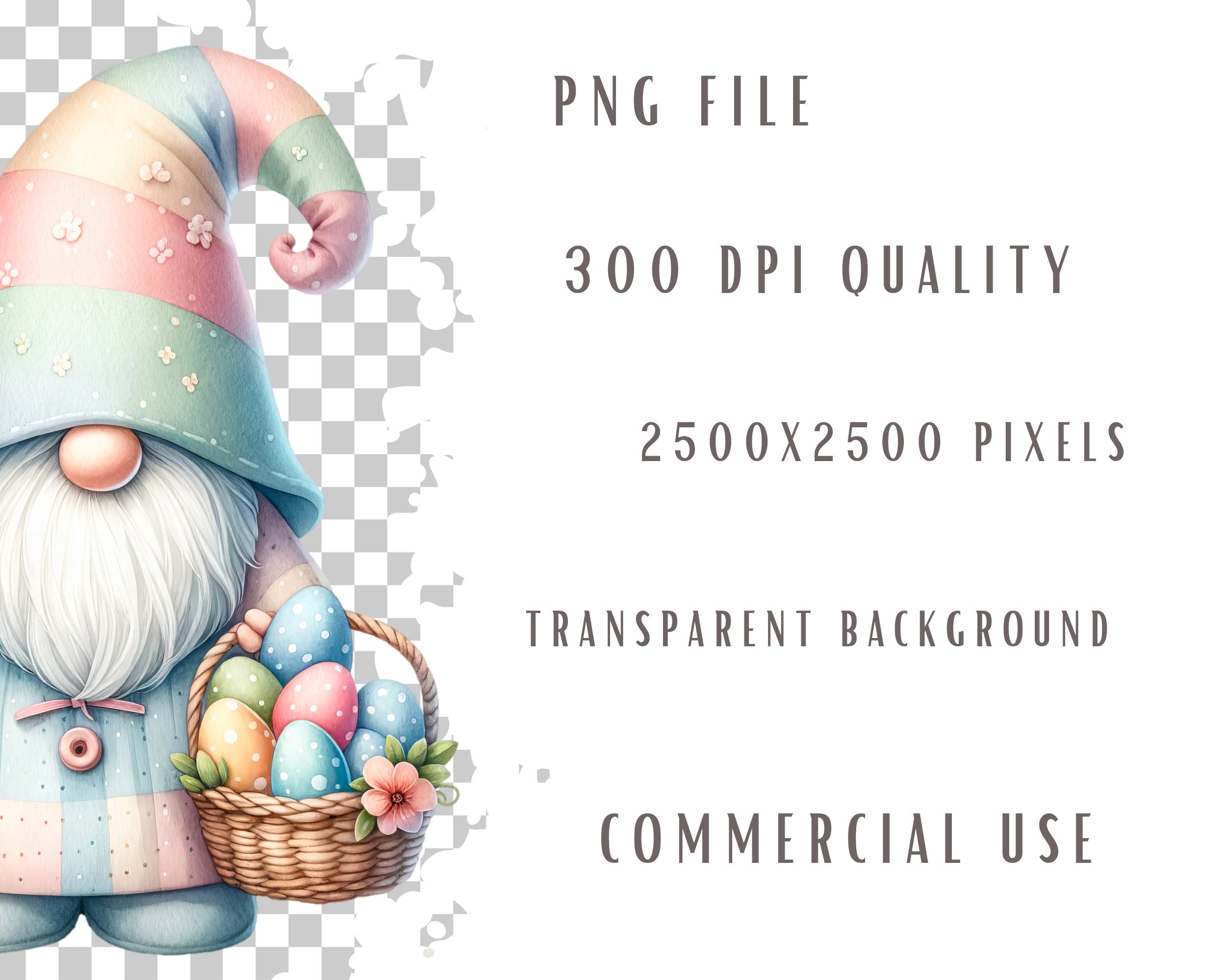 Easter and Spring Gnome Clipart Bundle, Garden Clipart, Spring Gnome ...