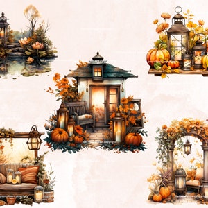 Autumn Cozy Garden Clipart Bundle, Hello Fall Png Designs, Garden ...
