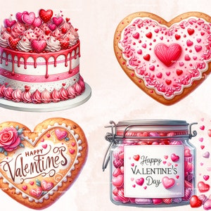 Valentines Sweets Clipart Bundle, Valentines Day Graphics, Love Png ...