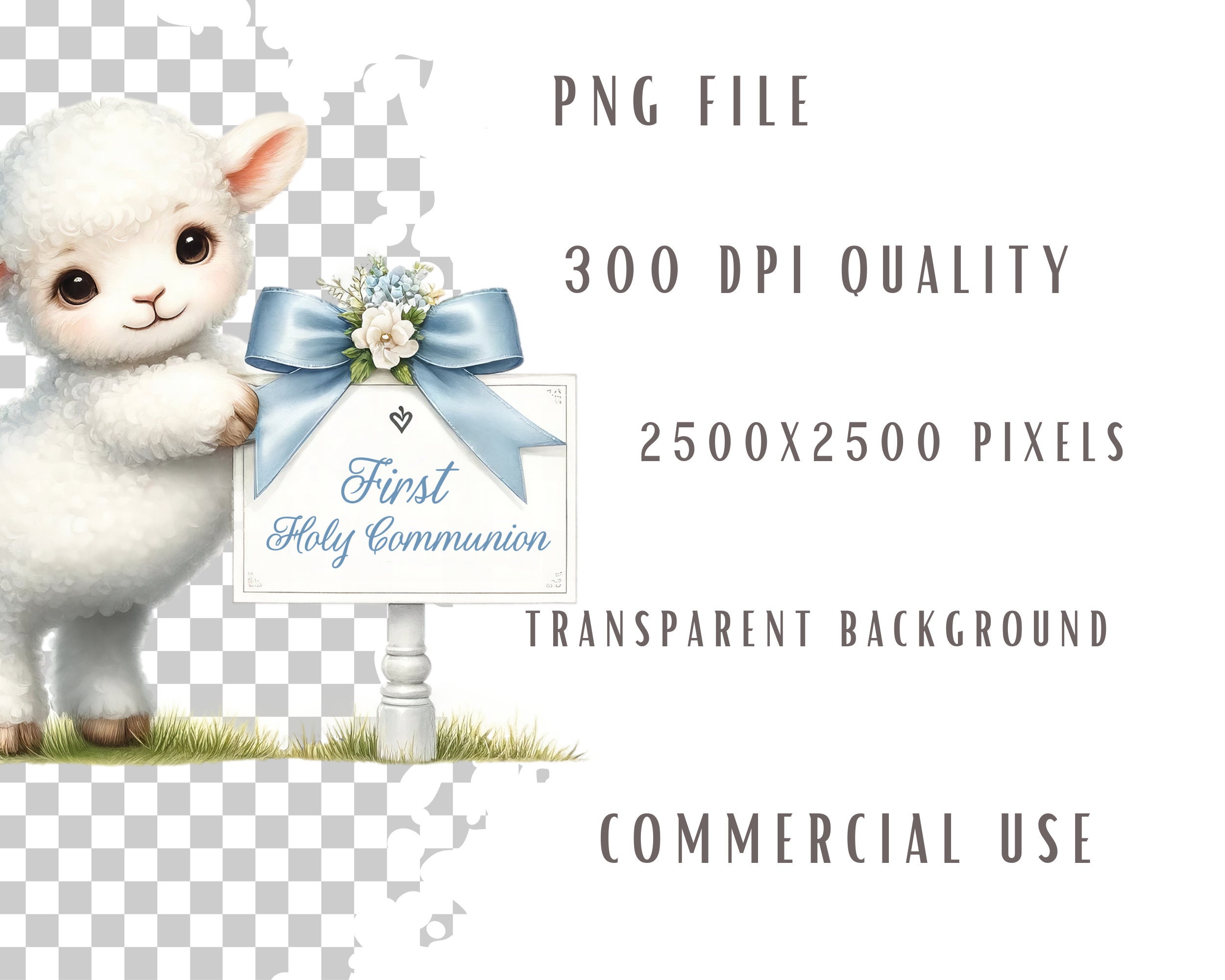 Happy First Communion Clipart Bundle, Communion Png Files, Boy ...