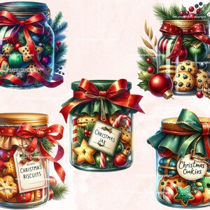 Christmas Cookies Jar Clipart Bundle, Festive Png, Christmas ...