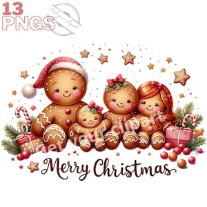 Gingerbread Men Clipart Bundle, Christmas Designs Png Graphics ...