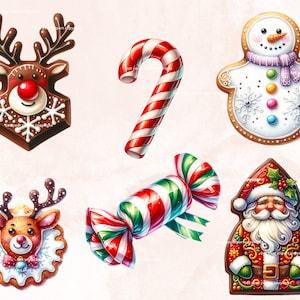 Christmas Sweets Clipart Bundle, Christmas Treats Graphics, Sweet ...