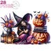 Halloween Witch Clipart Bundle, Halloween Png Bundle, Fantasy Clipart ...