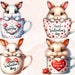 Valentines Bunny Clipart Bundle, Valentines Clipart, Valentines Png ...