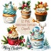Christmas Cupcakes Clipart Bundle, Christmas Sweets, Christmas Treats ...