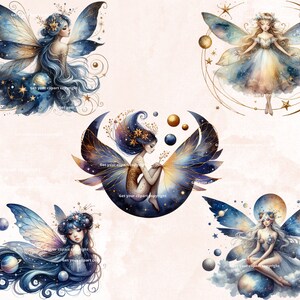 Celestial Fairy Clipart, Fantasy Graphics, Etheral Clipart, Celestial ...
