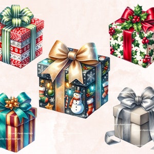 Christmas Present Clipart Bundle, Christmas Gifts Graphics, Gifts ...