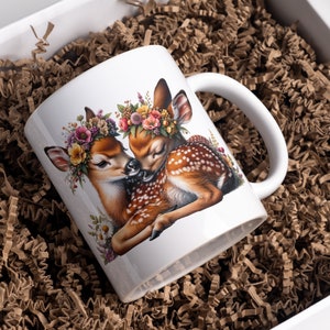 Spring Fawn Clipart Bundle, Spring Fawn, Watercolor Fawn Graphics, With ...