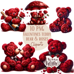 Valentines Teddy Bear Clipart, Valentines Graphics, Valentines Day ...